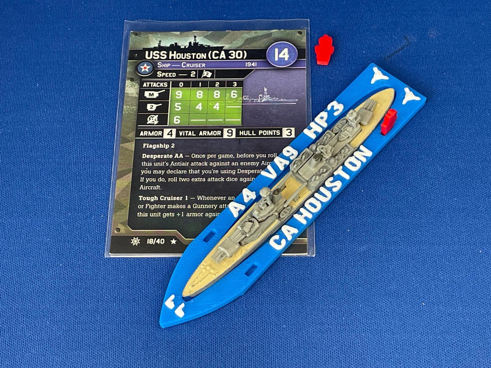 War at Sea USS Houston Ship Base - Game Aid by The Fun Kingdom ...